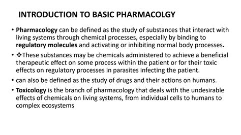 SOLUTION: Pharmacology introduction autosaved 1 - Studypool