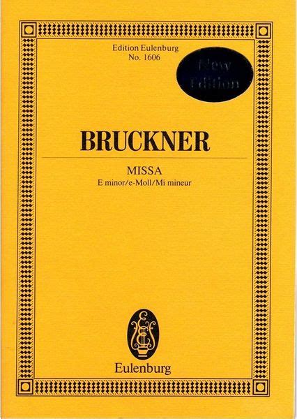 Bruckner Array Mess In E Min Μουσικα βιβλια ορχηστρικη μουσικη Msc