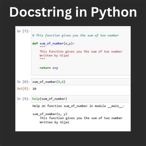 documentation docstrings cleancode pythonprogramming vijai kumar s
