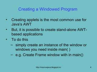 Creating A Windowed Program PPT
