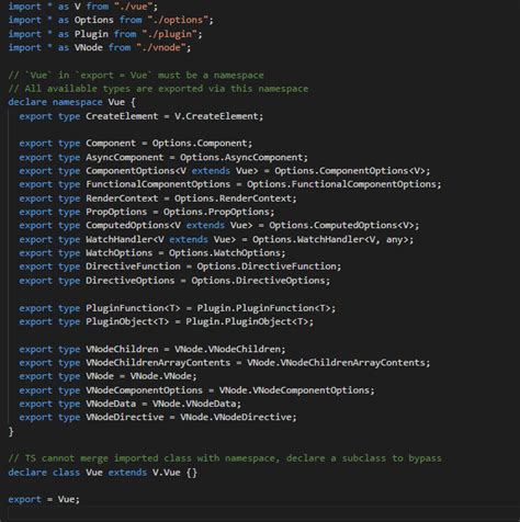 Js Intellisense Does Not Work When Dts Contains Import Or Export