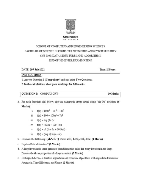 cns 2102 data structures and algorithms july 2022 pdf pointer