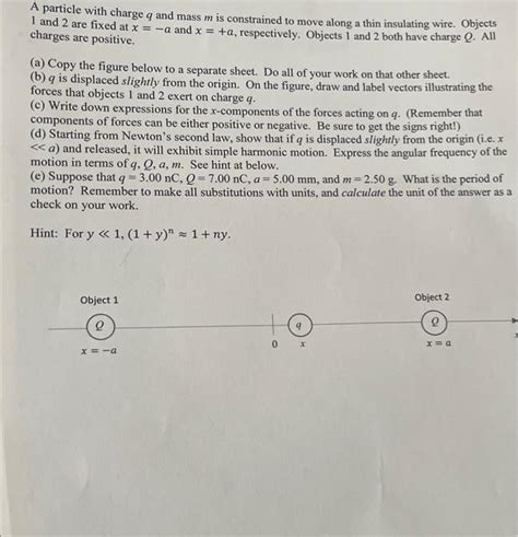 Solved A particle with charge q and mass m is constrained to | Chegg.com