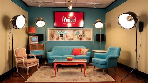 Modern YouTube Studio Setup For Professional Content Creation Premium AI Generated Image