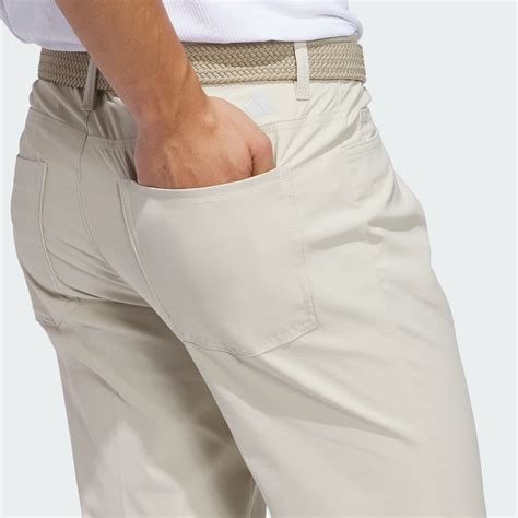 Adidas Mens Ultimate365 5 Pocket Pant Beige Adidas Australia