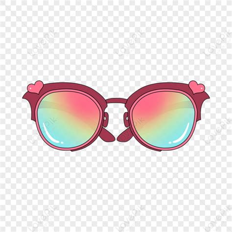 빨간 만화 일러스트 선글라스 클립 아트색안경아름다운 Png 일러스트 무료 다운로드 Lovepik