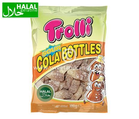 Trolli Sour Cola Bottles Halal 100 Gr The Candy Safe