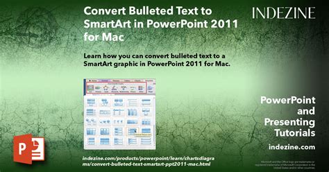 convert bulleted text to smartart in powerpoint 2011 for mac