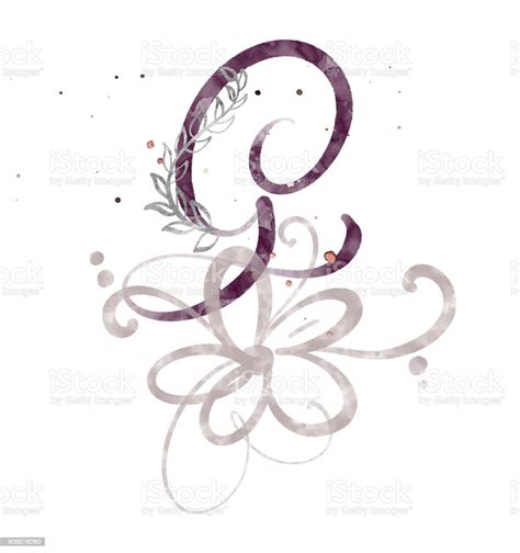 손 서 예 문자 G 수채화 스크립트 글꼴 그려 잉크와 함께 작성 하는 고립 된 편지 필기 브러쉬 스타일입니다 디자인 포스터