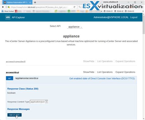 Vmware Api Explorer Is A Free Built In Utility In Vcsa Esx Virtualization