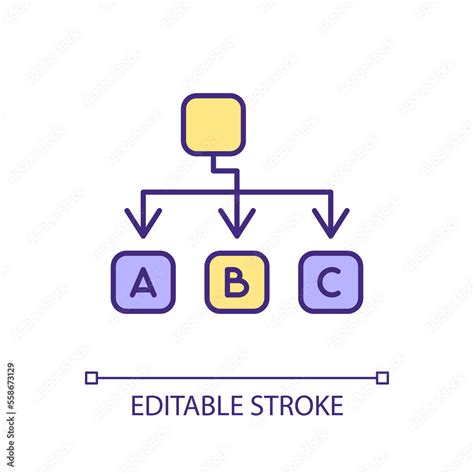 Hierarchical Structure Rgb Color Icon Organizational Management