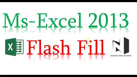 How To Use Flash Fill Function In Excel Hindi Youtube