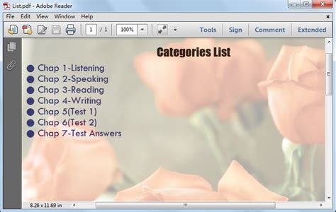PDF List Organize And Present Information In A PDF Document