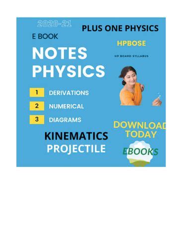 CLASS XI KINEMATICS UNIT PDF PHYSICS NOTES Pothi