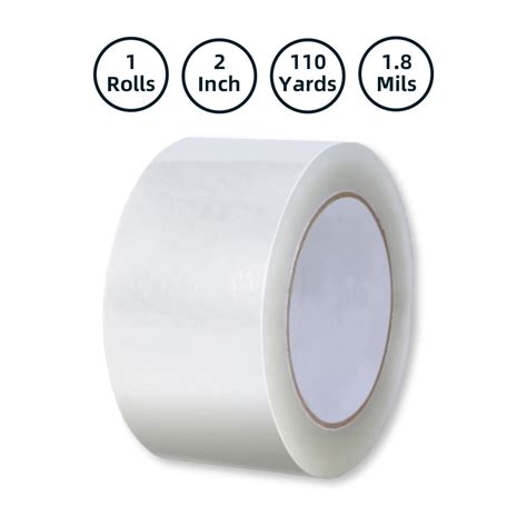 Coolpkg 2 Inch X 110 Yards Clear Carton Sealing Tape Wide Packaging