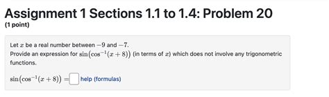 solved assignment 1 sections 1 1 to 1 4 problem 20 1