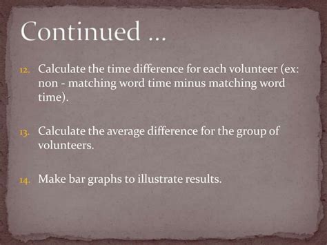 Science Fair Stroop Effect Pptx Brain And Nervous System Disorders Diseases And Conditions