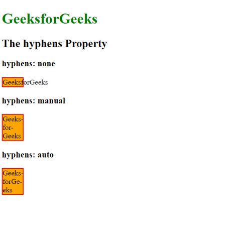 Css Hyphens属性用法及代码示例 纯净天空