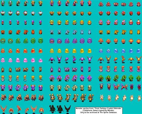 Monsters Sprite Database