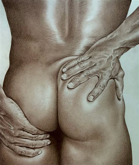 Rule 34 Ass Ass Focus Bara Brad Welch Art Butt Male Male Only Pencil Artwork Sepia Sketch