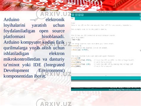 Arduino Dasturi Informatika Va At Slaydlar