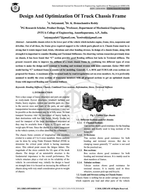 7 Design And Optimization Of Truck Chassis Frame Pdf