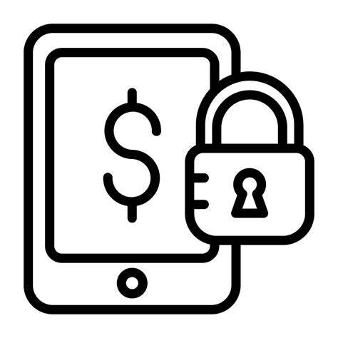 An Outline Design Icon Of Secure E Banking 40209734 Vector Art At Vecteezy