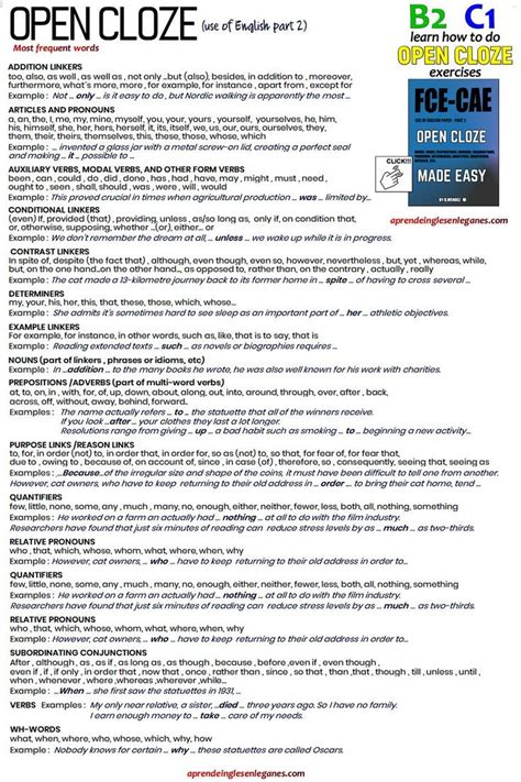 Open Cloze Task Use Of English And Reading Part 2 Artofit