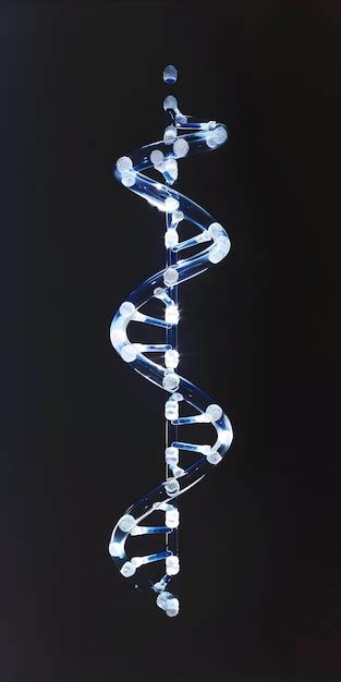 Dna Double Helix Closeup Premium Ai Generated Image