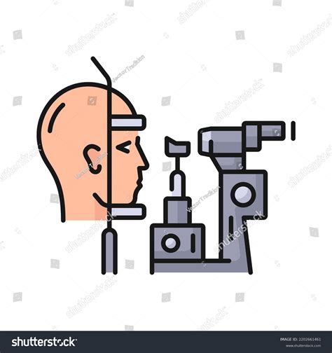 Phoropter Eye Ophthalmology Diagnostic Optometry Test Stock Vector