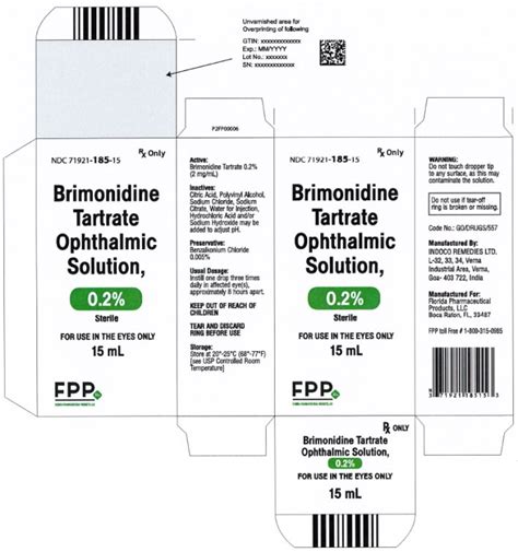 Brimonidine Package Insert Prescribing Information