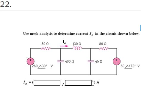 solved use mesh analysis to determine current i 0 in the
