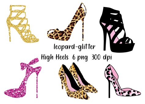 High Heels Bundlehigh Heels Leopard Png Graphic By Dev Teching