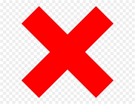 Download Red Xmark Clip Art 1165686 No Symbol Png Download 383191 Pinclipart