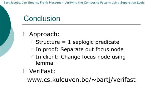 Ppt Verifying Composite Patterns With Separation Logic Powerpoint