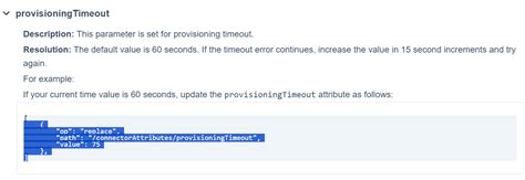 timeout error while provisioning user into ad account through request