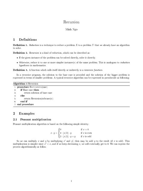 Recursion Note Pdf Computer Science Computer Programming
