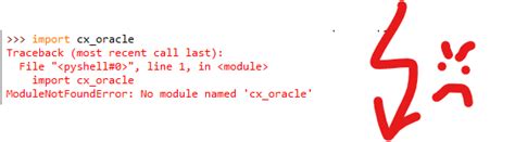 python modulenotfounderror no module named ‘cx oracle be on the