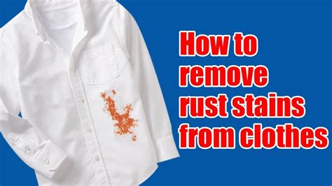 How To Remove Rust Stains From Clothes YouTube