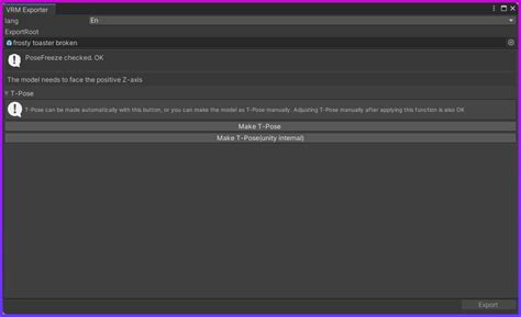 no export options in vrm exporter · issue 1862 · vrm c univrm · github