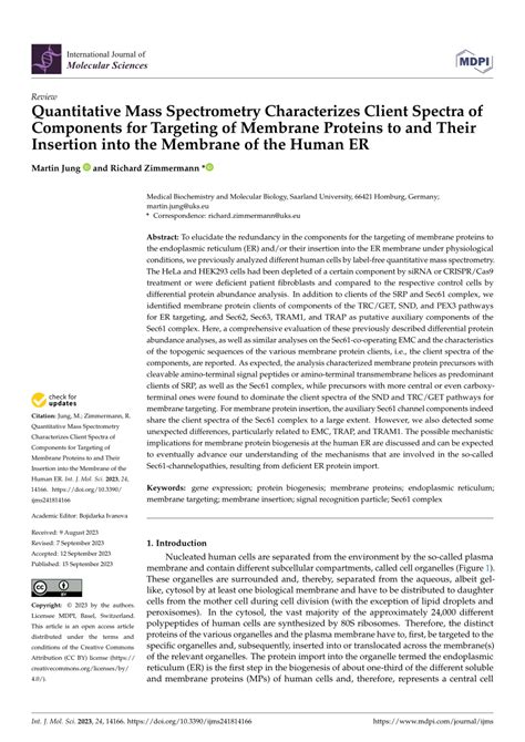 Pdf Quantitative Mass Spectrometry Characterizes Client Spectra Of