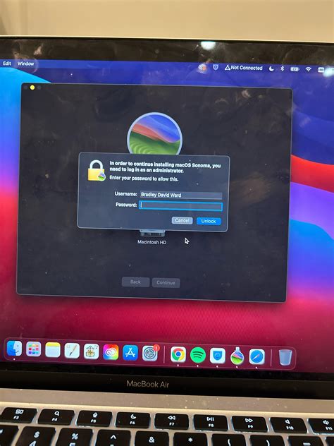 I Cant Install Macos Sonoma On My Mac Whenever I Enter My Password