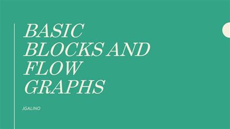 basic blocks and flow graphs pptx programming languages computing