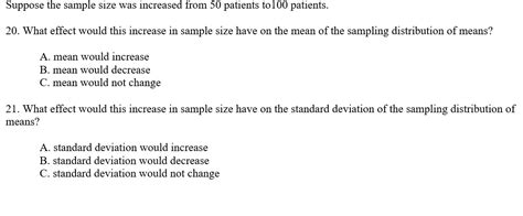 Solved Suppose The Sample Size Was Increased From 50