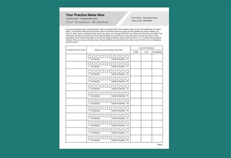Eating Disorder Worksheets Tools For Recovery And Self Reflection