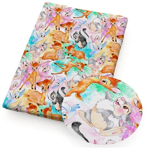 Disney Bambi Fabric 100 Cotton Fabric Fat Quarter Tumbler Cut Woodland