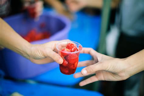 가난한 사람을 위한 맛을 얻기 위해 배고픈 먹이 인도주의 사회를 만들기 개념 사회 공헌 배고픈 사람들에 게 남은 음식을 기부 개념에 대한 스톡 사진 및 기타 이미지 Istock
