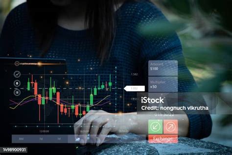 계획 및 전략 주식 시장 집에서 일하는 상인 또는 투자자 기술 가격 그래프 및 표시기 빨간색과 녹색 촛대 차트 및 주식 거래 컴퓨터 화면 배경 거래자에 대한 스톡 사진 및