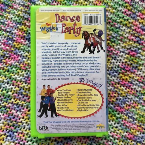 The Wiggles Wiggles Dance Party Vhs 2001 Vintage Movie £1055