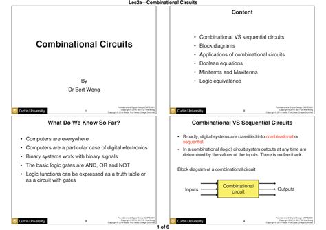 Cmpe2001 Lec2a Combinational Circuits Foundations Of Digital Design